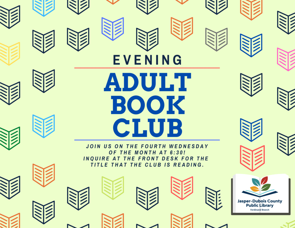 adult book club – Jasper–Dubois County Public Library